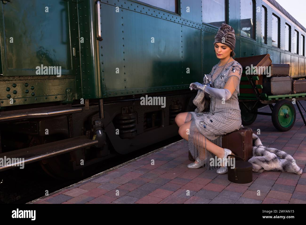 Woman boarding train 19th century hi-res stock photography and images ...