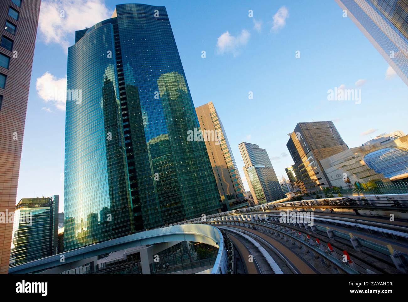 Shiodome, Yurikamome line, Monorail train, Tokyo, Japan Stock Photo - Alamy