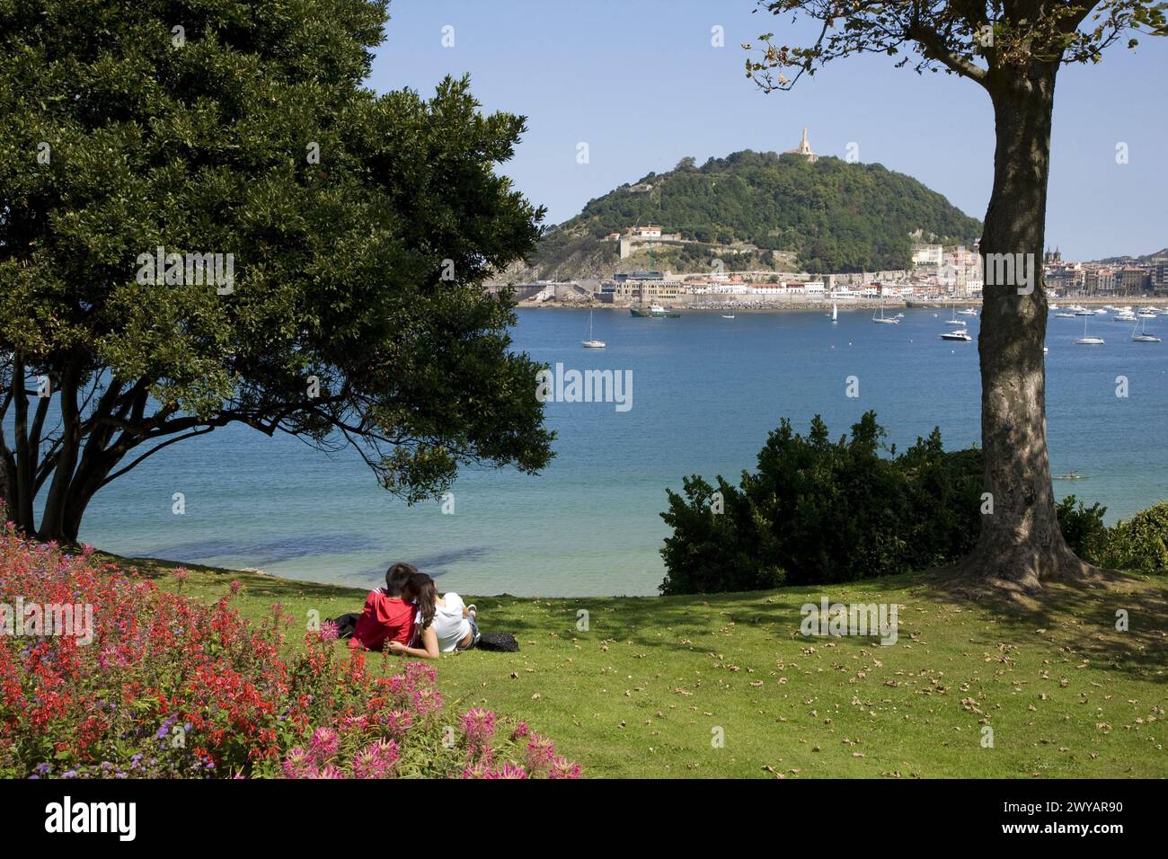Palacio de Miramar gardens, San Sebastian. Guipuzcoa, Basque Country ...