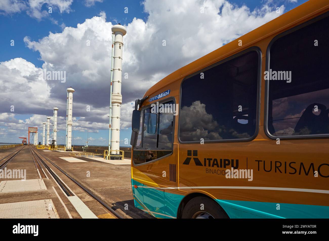 Itaipu Binacional Hydroelectric Power Plant. Generator of renewable ...