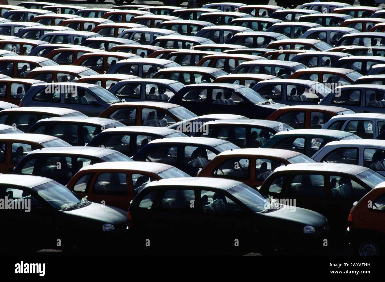 Cars ready for export. Pasajes port. Guipúzcoa. Spain Stock Photo - Alamy