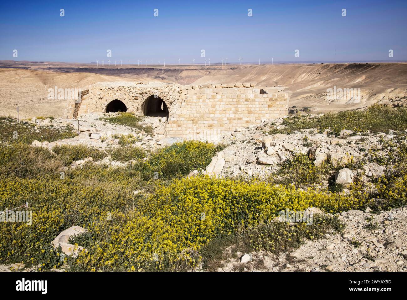 shoubak castle ruins built in 1115 by king baldwin sits on top of a ...