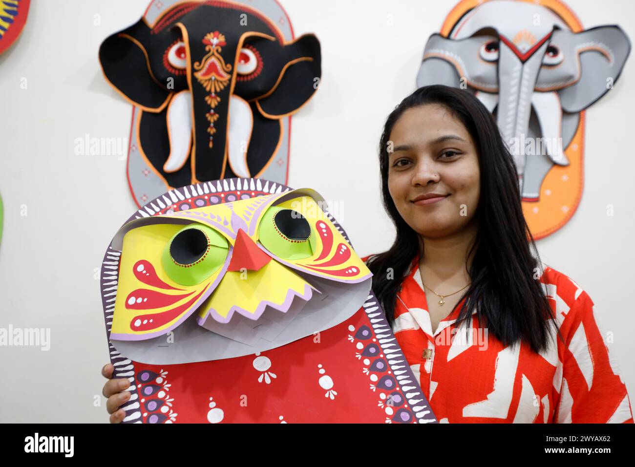 Dhaka, Bangladesh - April 05, 2024: Students are making different kinds ...