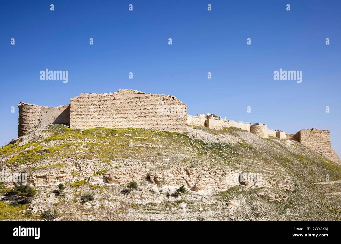 shoubak castle ruins built in 1115 by king baldwin sits on top of a ...