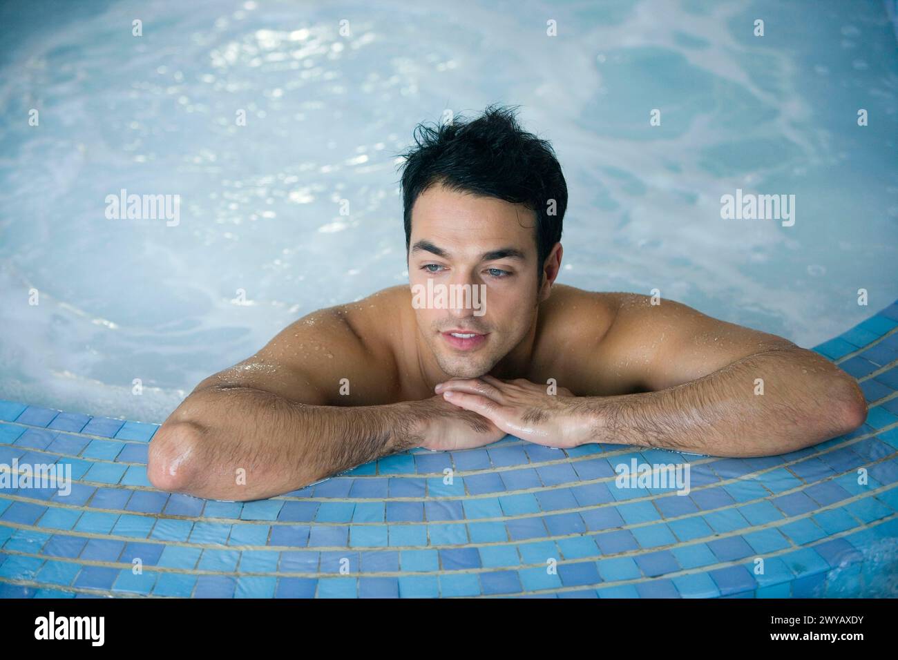 Therapeutic seawater pool (33ºC) with hydrojet, underwater massage jets ...