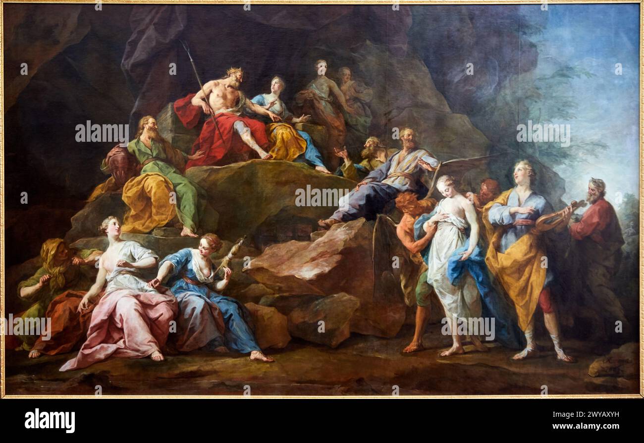 "Orpheus in the Underworld Reclaiming Eurydice, or Music, cartoon for a ...