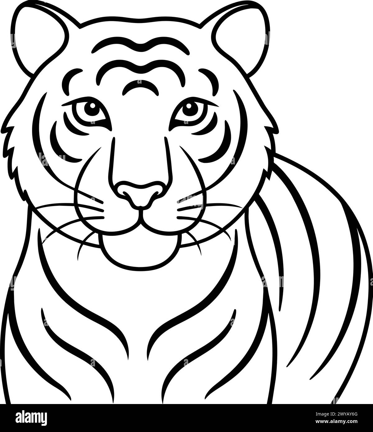 TIGER LINE ART DESIGN Stock Vector Image & Art - Alamy