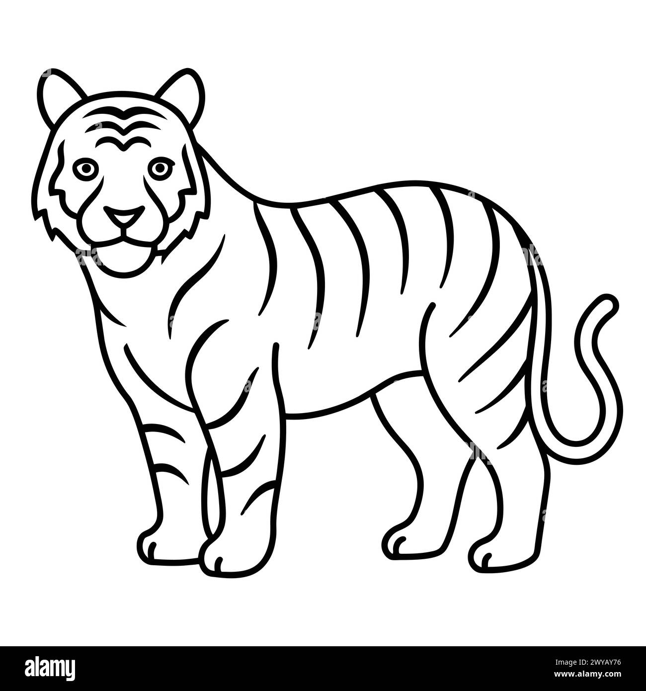 TIGER LINE ART DESIGN Stock Vector Image & Art - Alamy