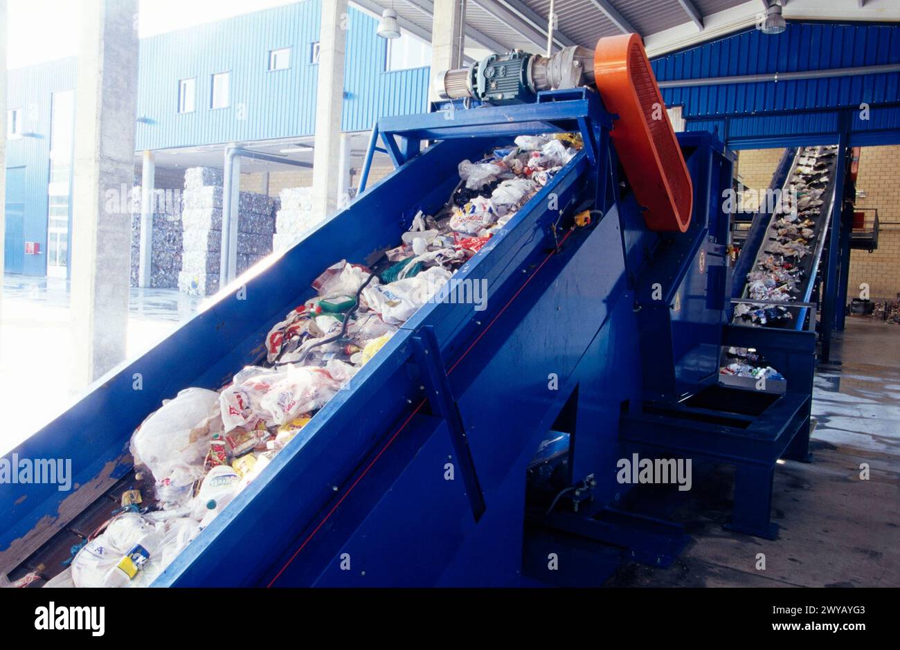 Plastic recycling, sorting plant Stock Photo - Alamy