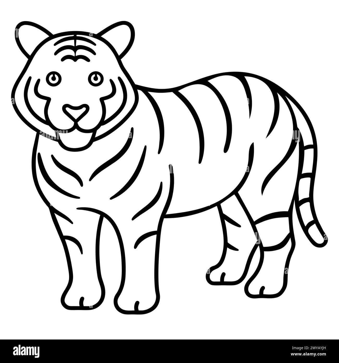 TIGER LINE ART DESIGN Stock Vector Image & Art - Alamy