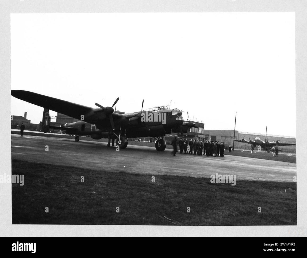 LANCASTER Mark I (AVRO) - Original wartime caption: Four Rolls Royce ...