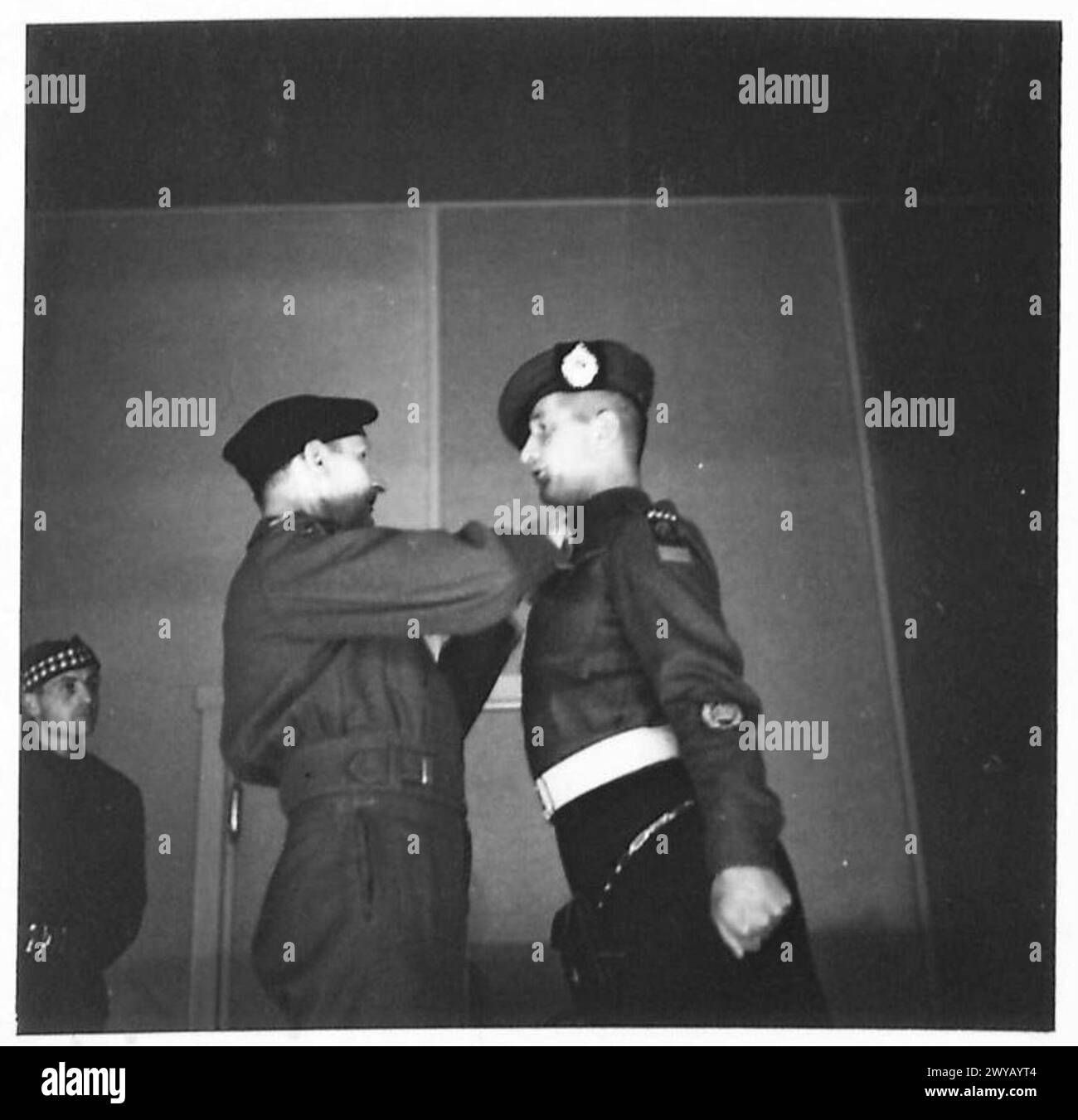 51ST HIGHLAND DIVISION INVESTITURE - Original wartime caption: 2979240 ...