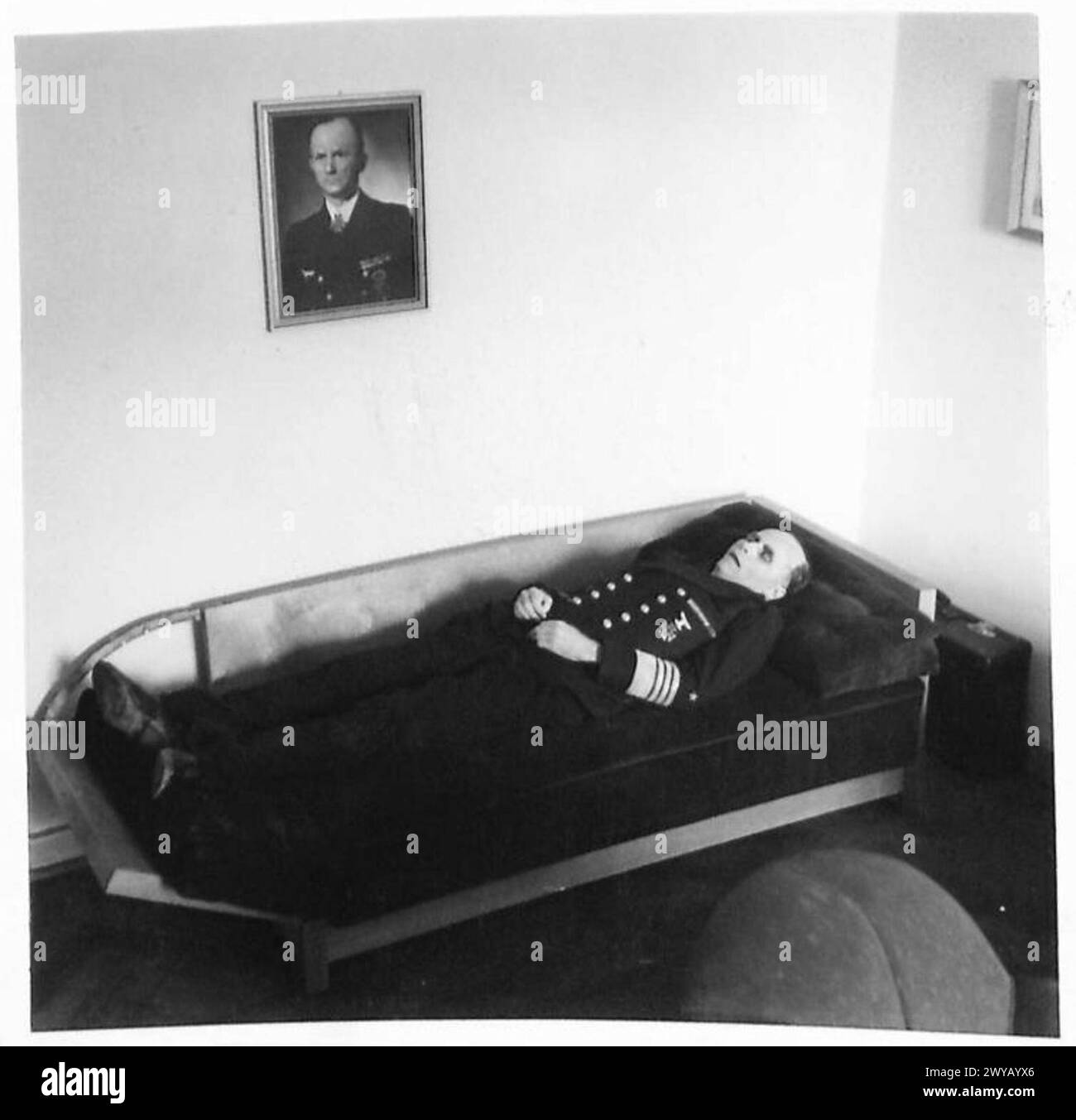 The body of Admiral-General Von Friedeburg is documented during British ...
