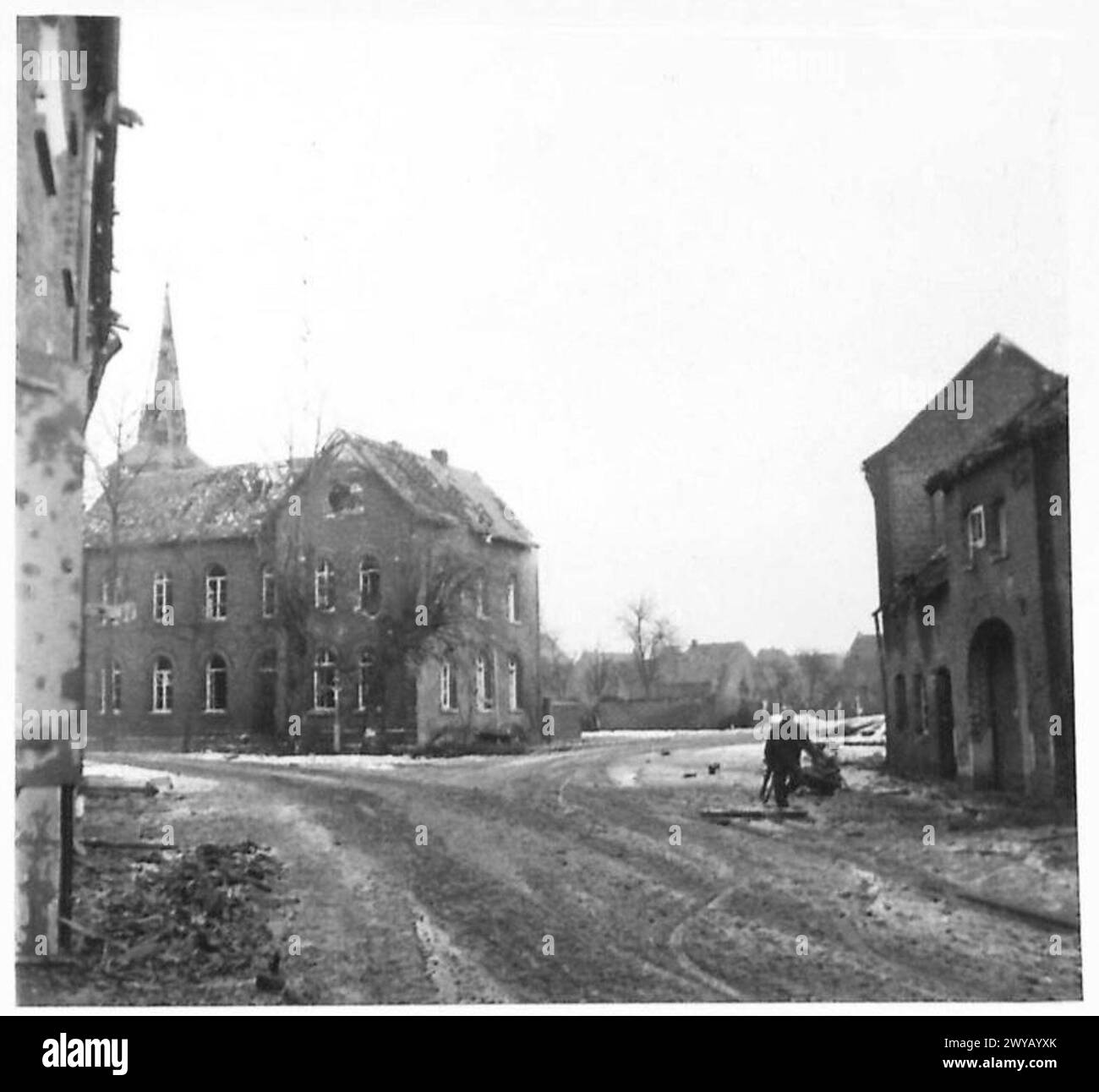 12 CORPS ATTACK - Original wartime caption: The village of Saeffelen ...