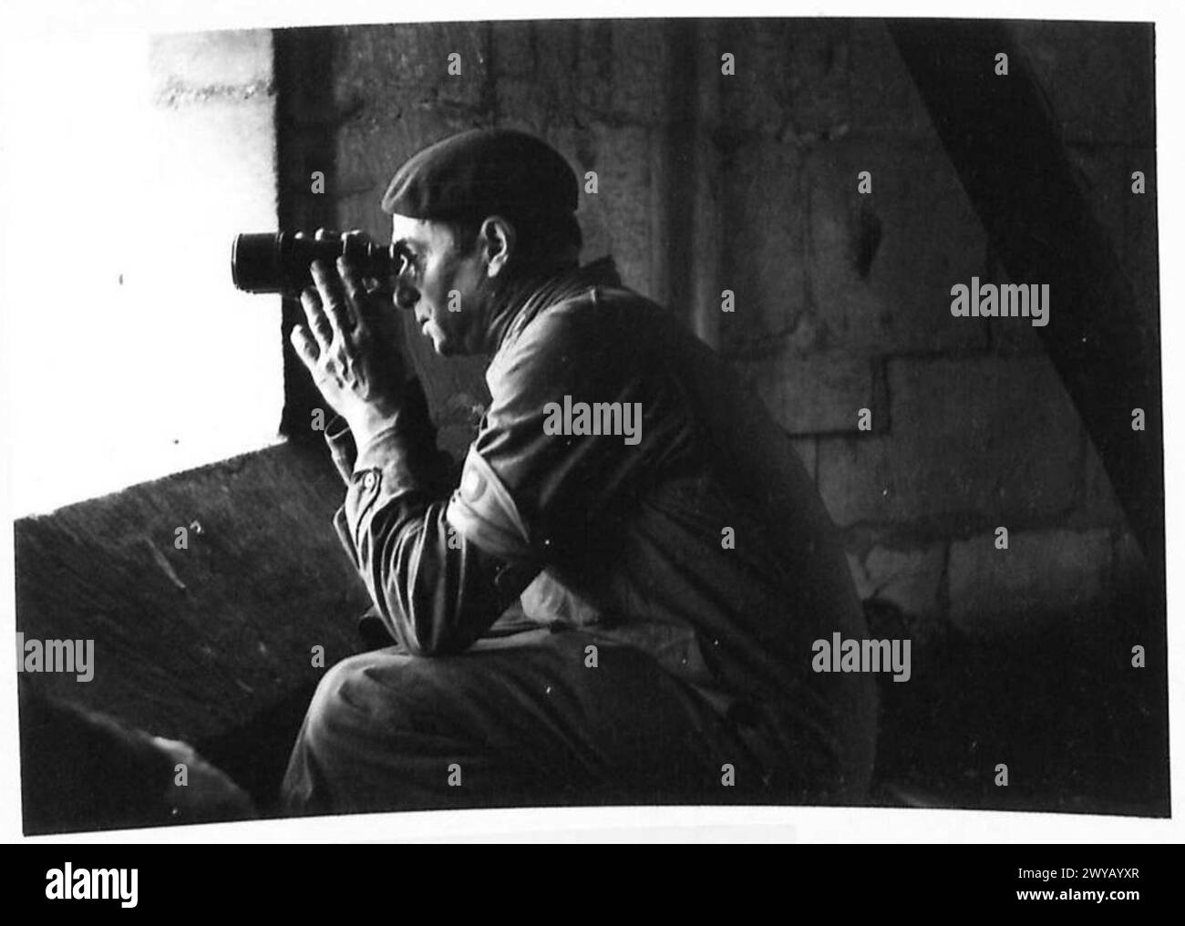 THE ARMY FIRE SERVICE - Original wartime caption: One of the French ...
