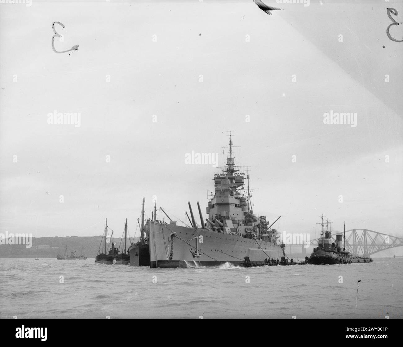 HMS DUKE OF YORK READIES FOR SEA TRIALS. 24 OCTOBER 1941, ROSYTH. - HMS ...