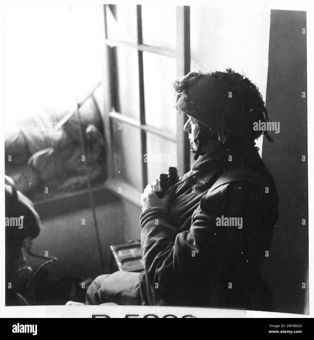 WITH A COMBINED OPERATIONS BOMBARDMENT UNIT - Original wartime caption ...