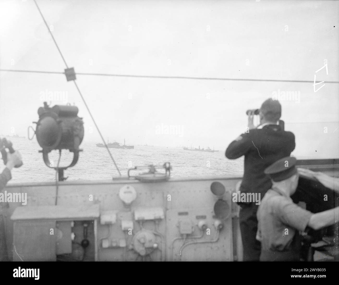 ON BOARD THE ESCORT VESSEL HMS ROCHESTER WITH A CONVOY TO GIBRALTAR. 3 ...