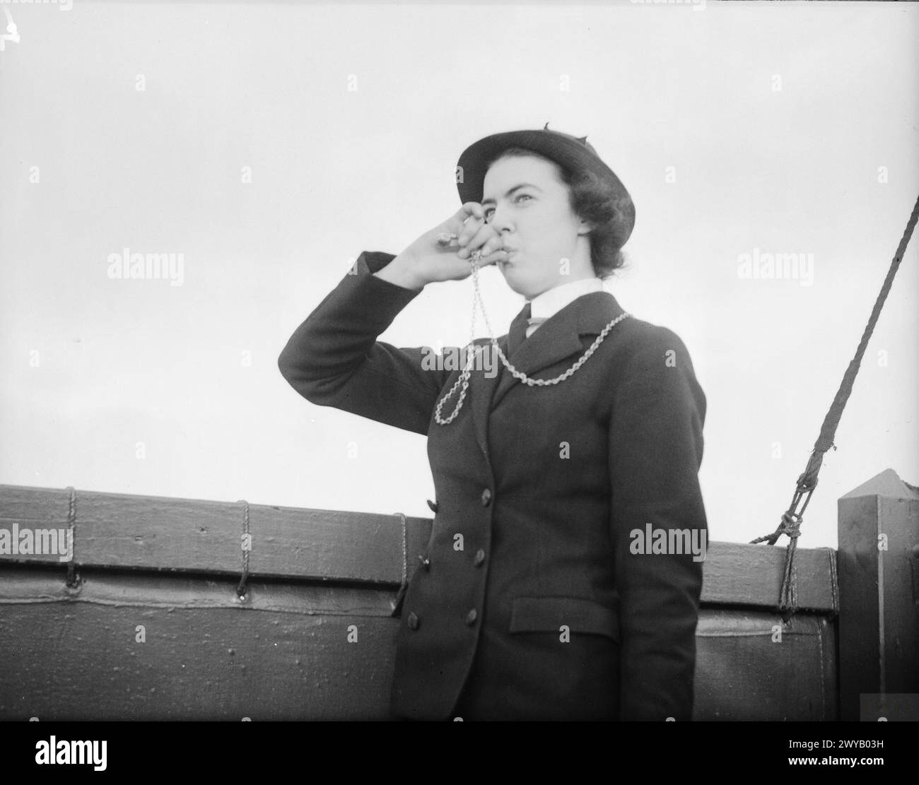 Members of the Women's Royal Naval Service (Wrens) training aboard HMS ...