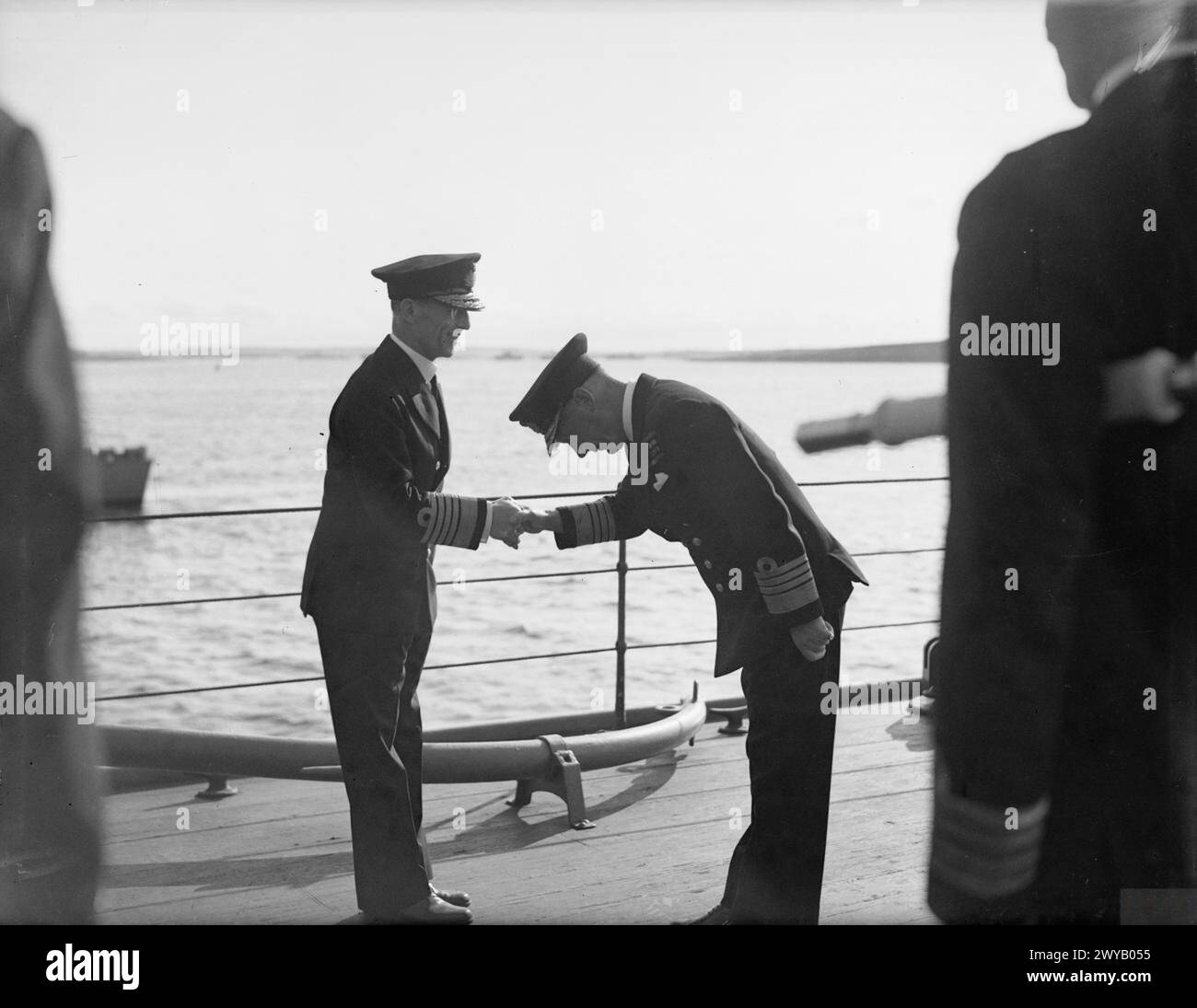KING GEORGE OF THE HELLENES, VISITS GREEK WARSHIPS IN BRITISH WATERS ...