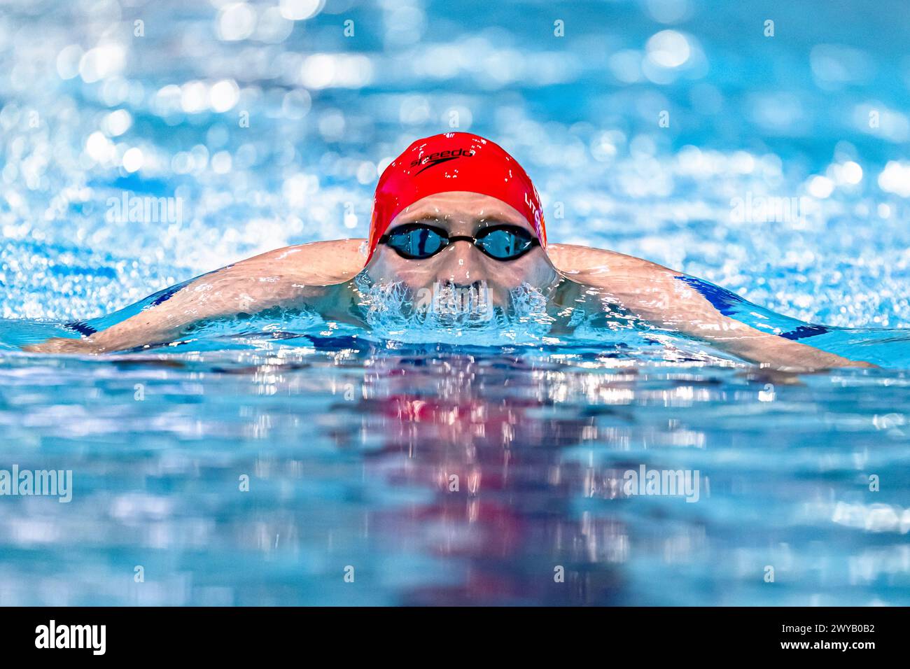 LONDON, UNITED KINGDOM. 05 April, 2024. competes in Men’s 400m IM ...