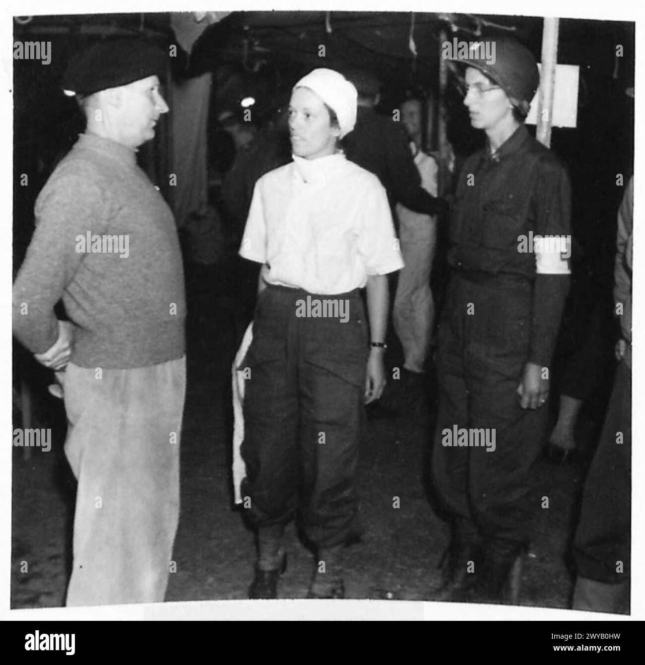 General Montgomery talks with Lieutenant Florence Hawkes and Captain ...