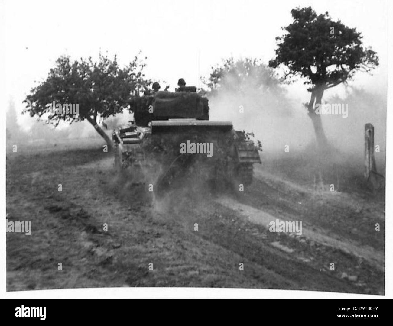 Tanks of the 7th Armoured Division, known as the Desert Rats, advanced ...