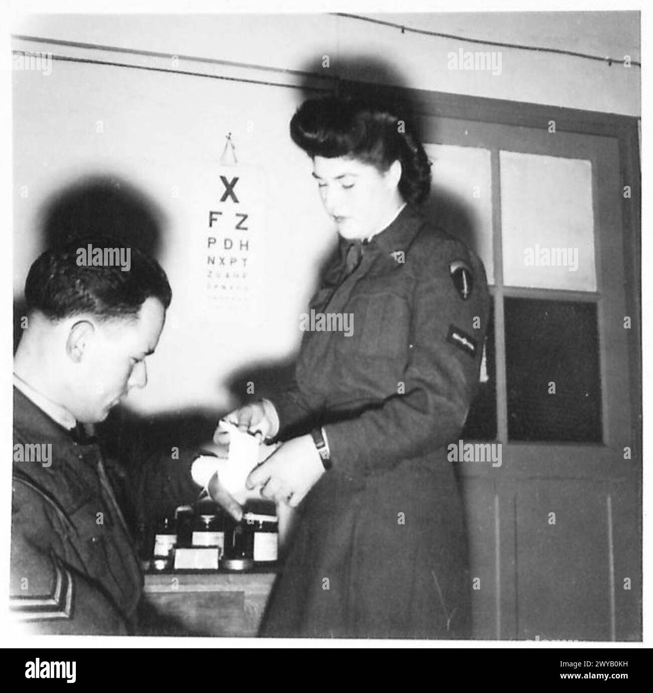 SERVICE GIRLS OF S.H.A.E.F. - Original wartime caption: W.A.A.F.Thelma ...
