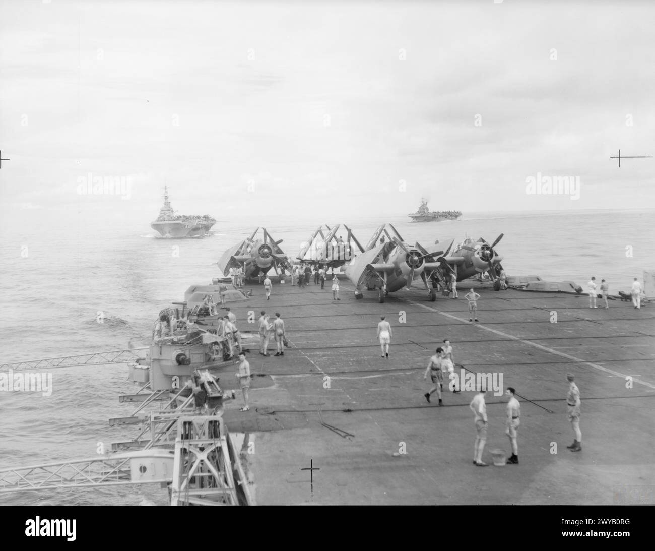 WITH THE BRITISH PACIFIC FLEET. 10 JULY 1945, ON BOARD HM AIRCRAFT ...