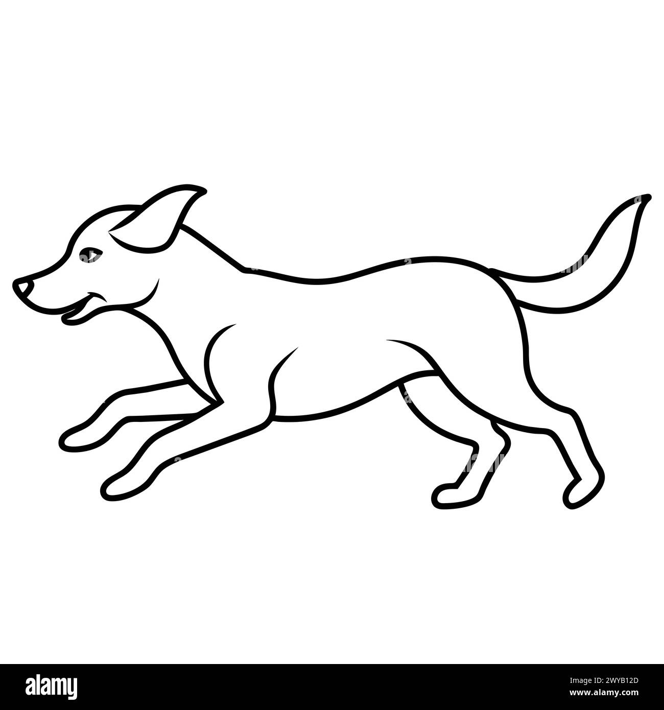 DOG LINE ART DESIGN Stock Vector Image & Art - Alamy