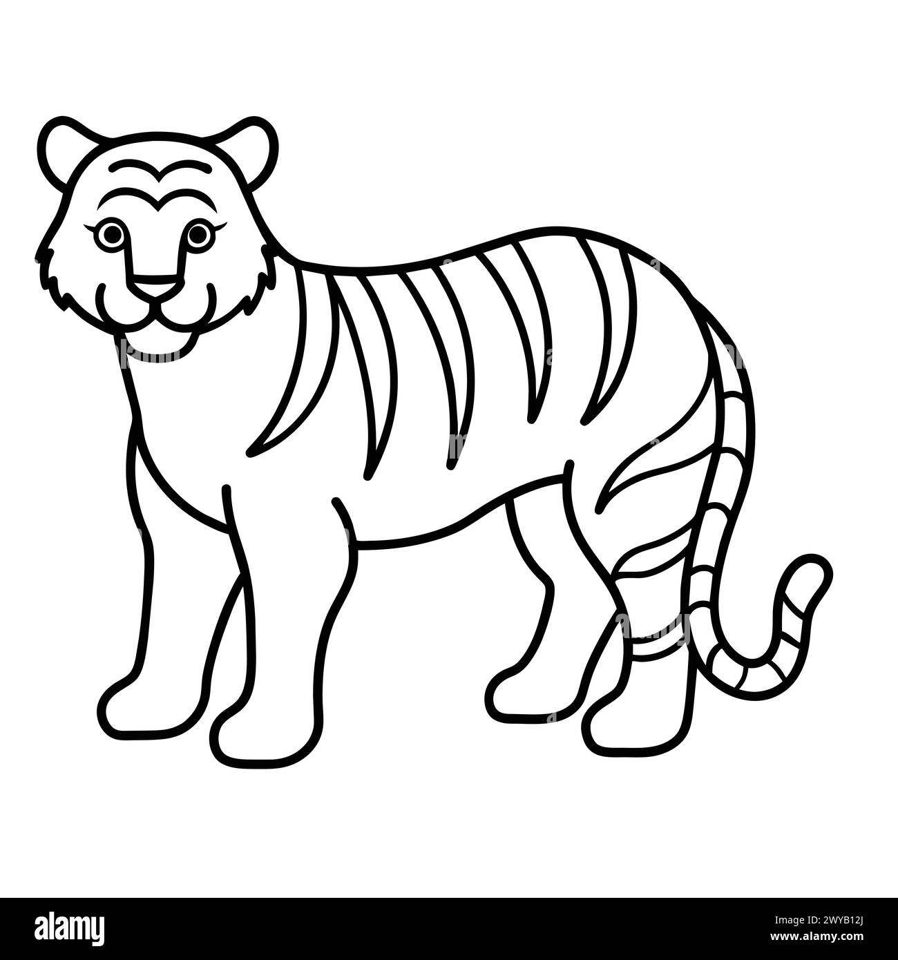 TIGER LINE ART DESIGN Stock Vector Image & Art - Alamy