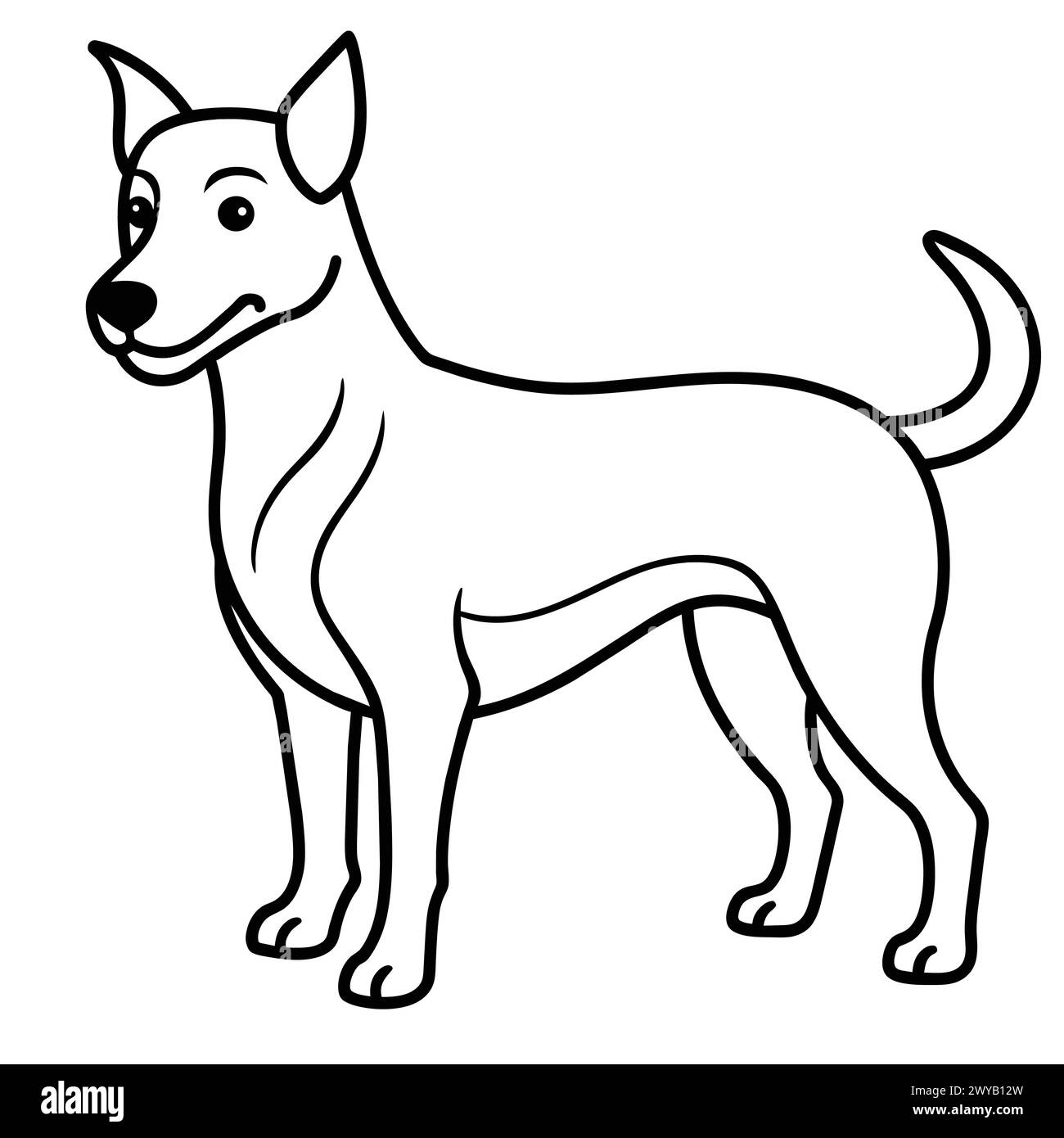 DOG LINE ART DESIGN Stock Vector Image & Art - Alamy
