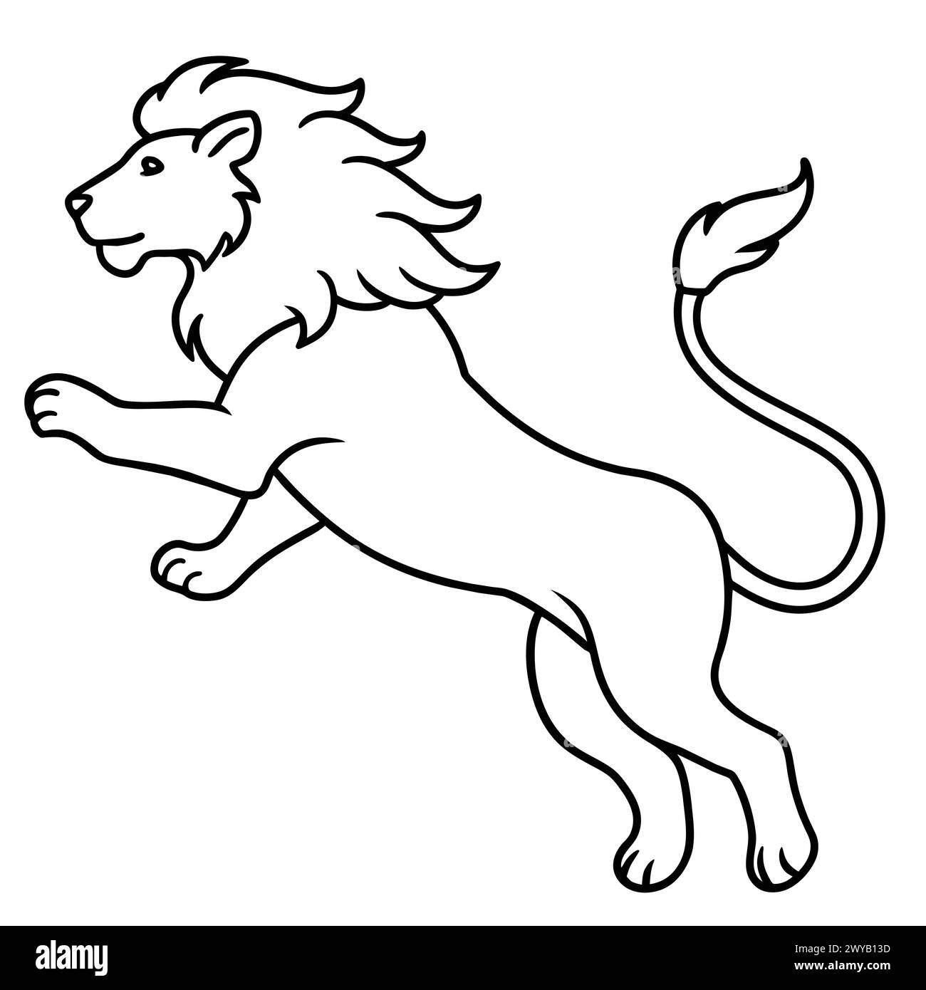 LION LINE ART Stock Vector Image & Art - Alamy