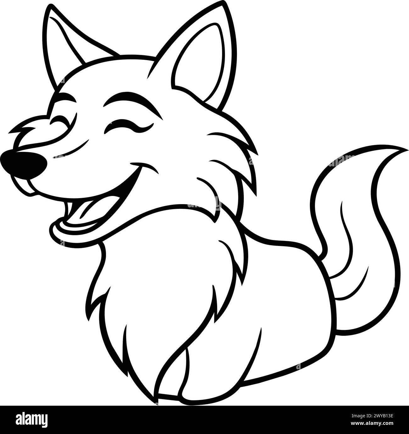 WOLF LINE ART DESIGN Stock Vector Image & Art - Alamy