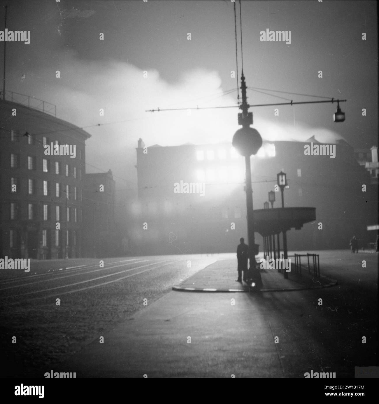 THE MANCHESTER BLITZ - Buildings surrounding a bus station in ...