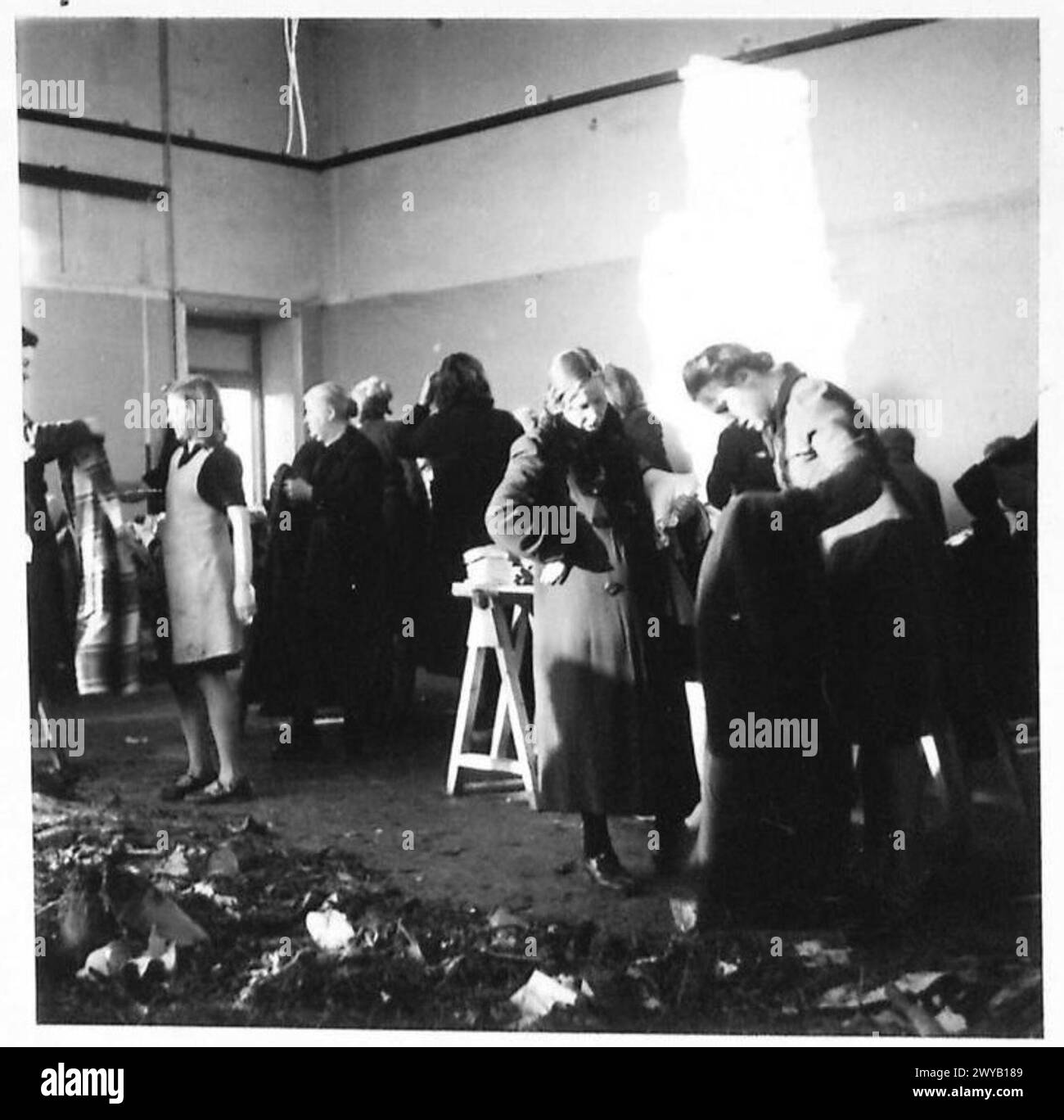 ALLIED CLOTHING FOR DUTCH - Original wartime caption: General view of ...