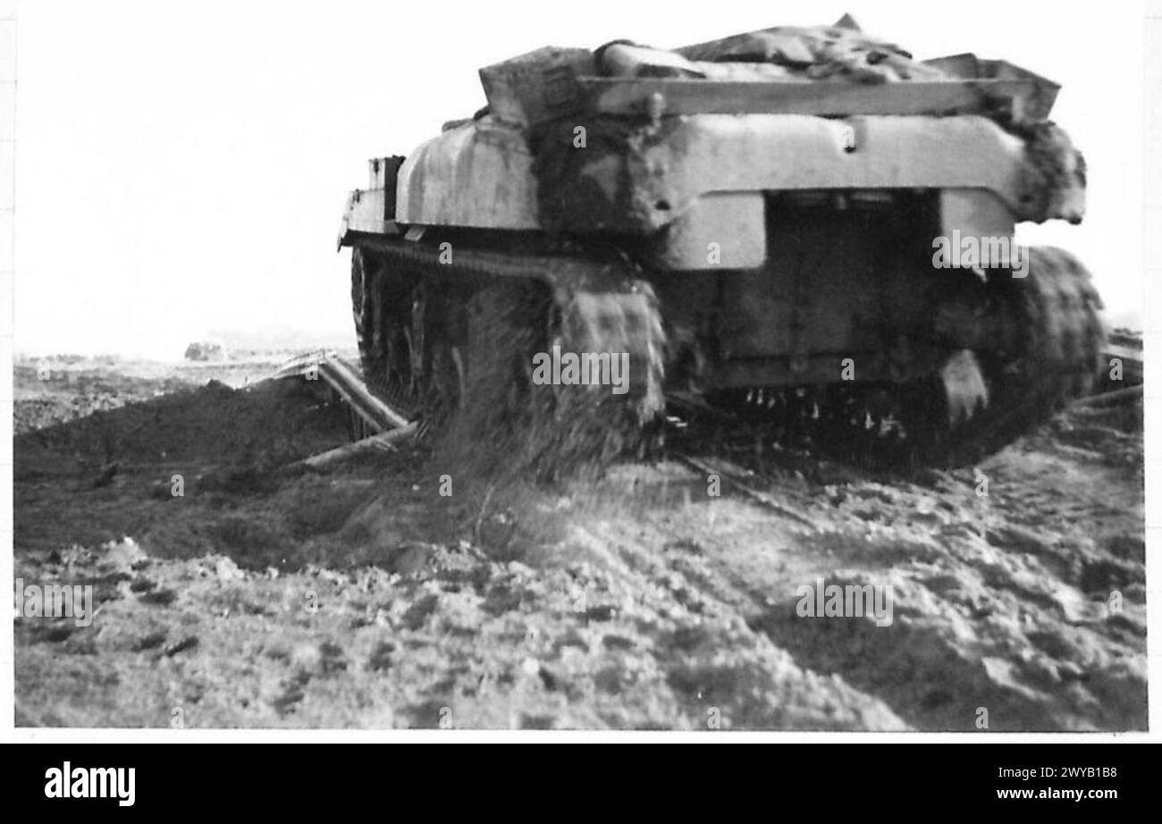 15TH SCOTTISH DIVISION ATTACK ON BLERICK [cont'd] - Original wartime caption: A "Kangaroo" tank ...