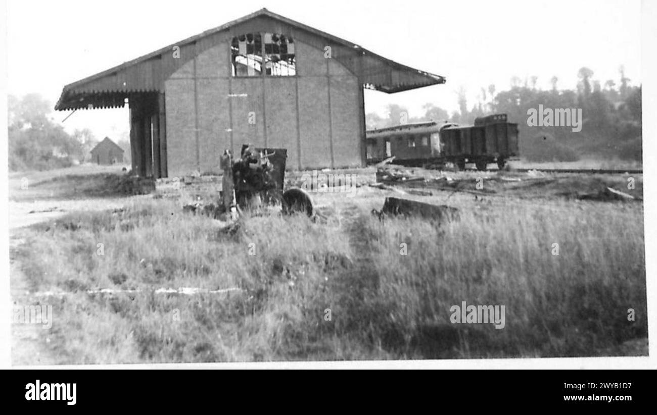 AFTER THE BOMBING AND THE SHELLING - Original wartime caption: A German ...