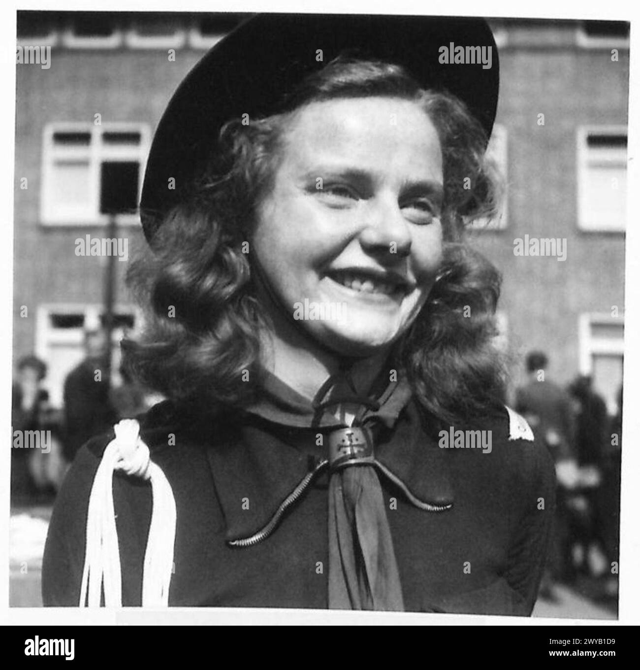 Bett Van Brussel, a member of the local Girl Guides, is photographed ...