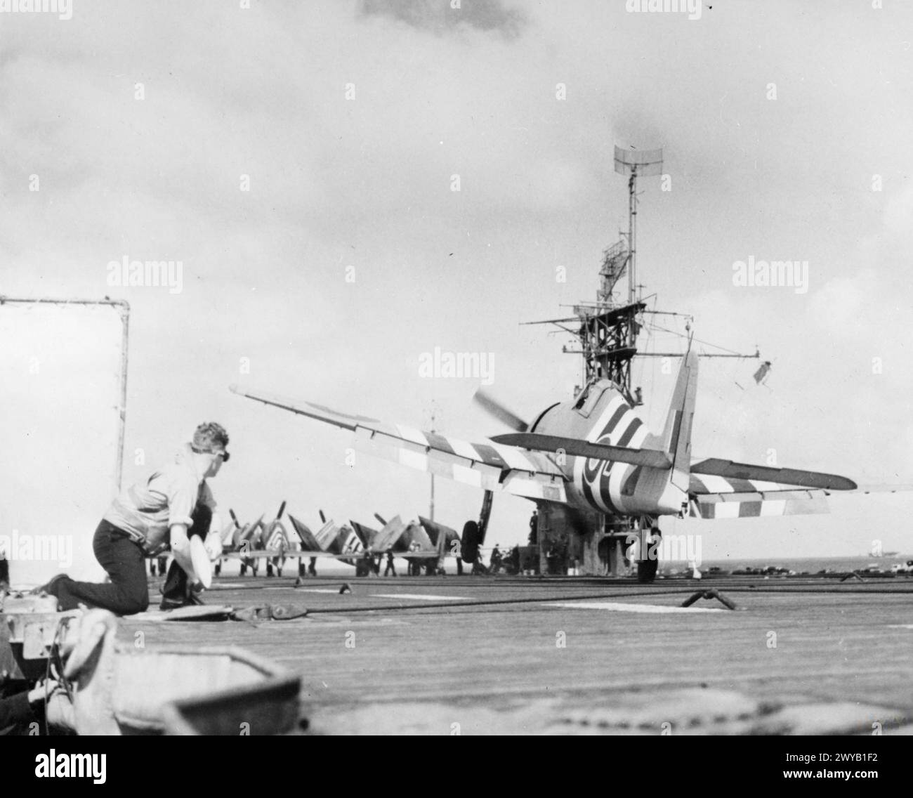 WITH THE EMPEROR AT SEA. 19 JULY 1944, ON BOARD THE ESCORT CARRIER HMS ...