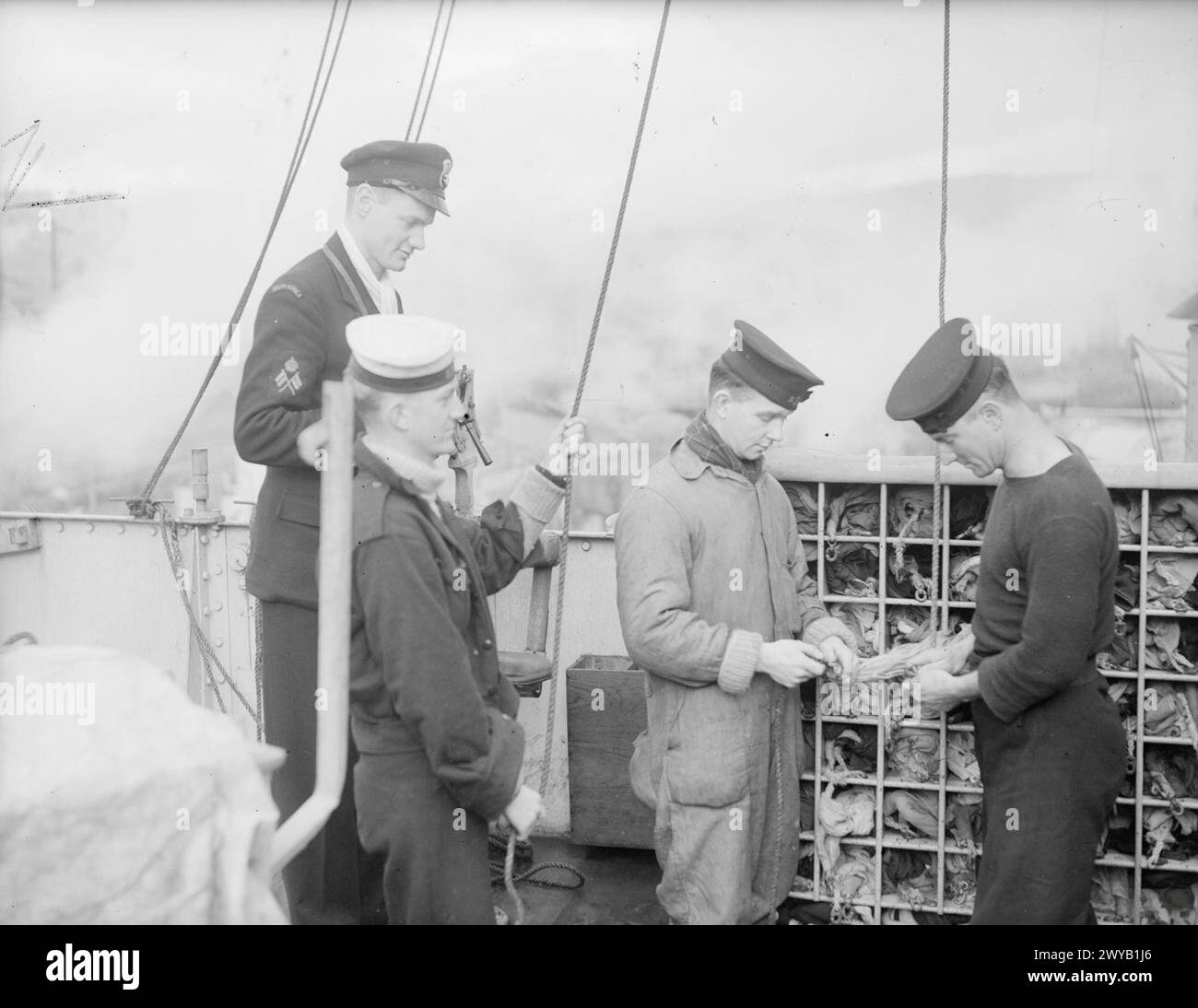 WITH THE GOOD HOPE; SOUTH AFRICA'S FIRST FRIGATE. 6 JANUARY 1945, ON ...