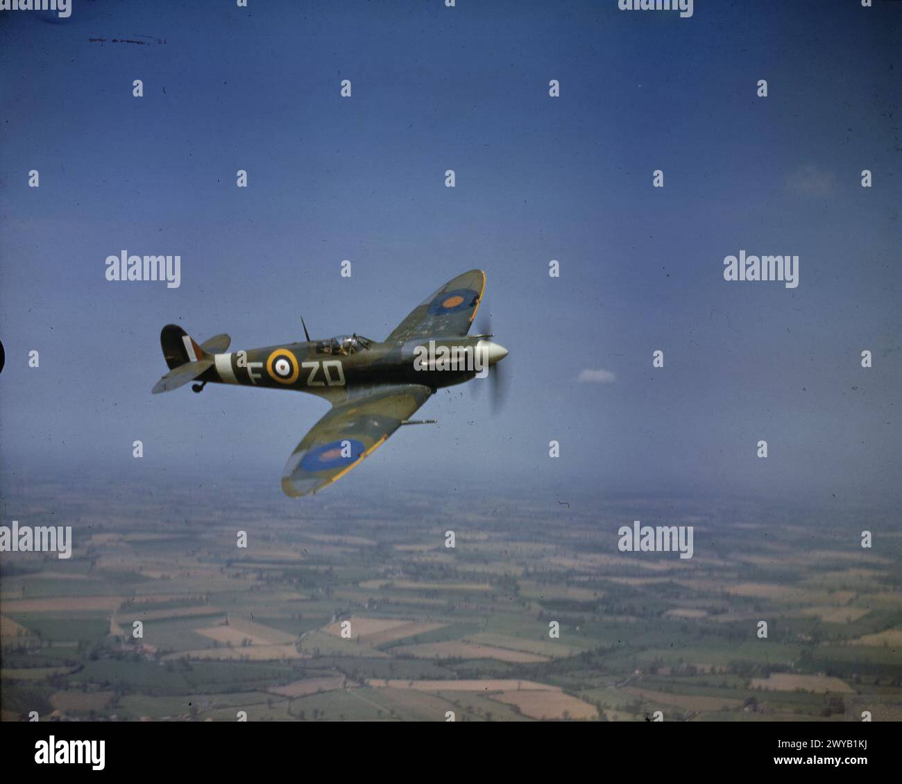 Spitfire Mark VB, AD233 'ZD-F', of No.222 Squadron RAF, was flown by ...