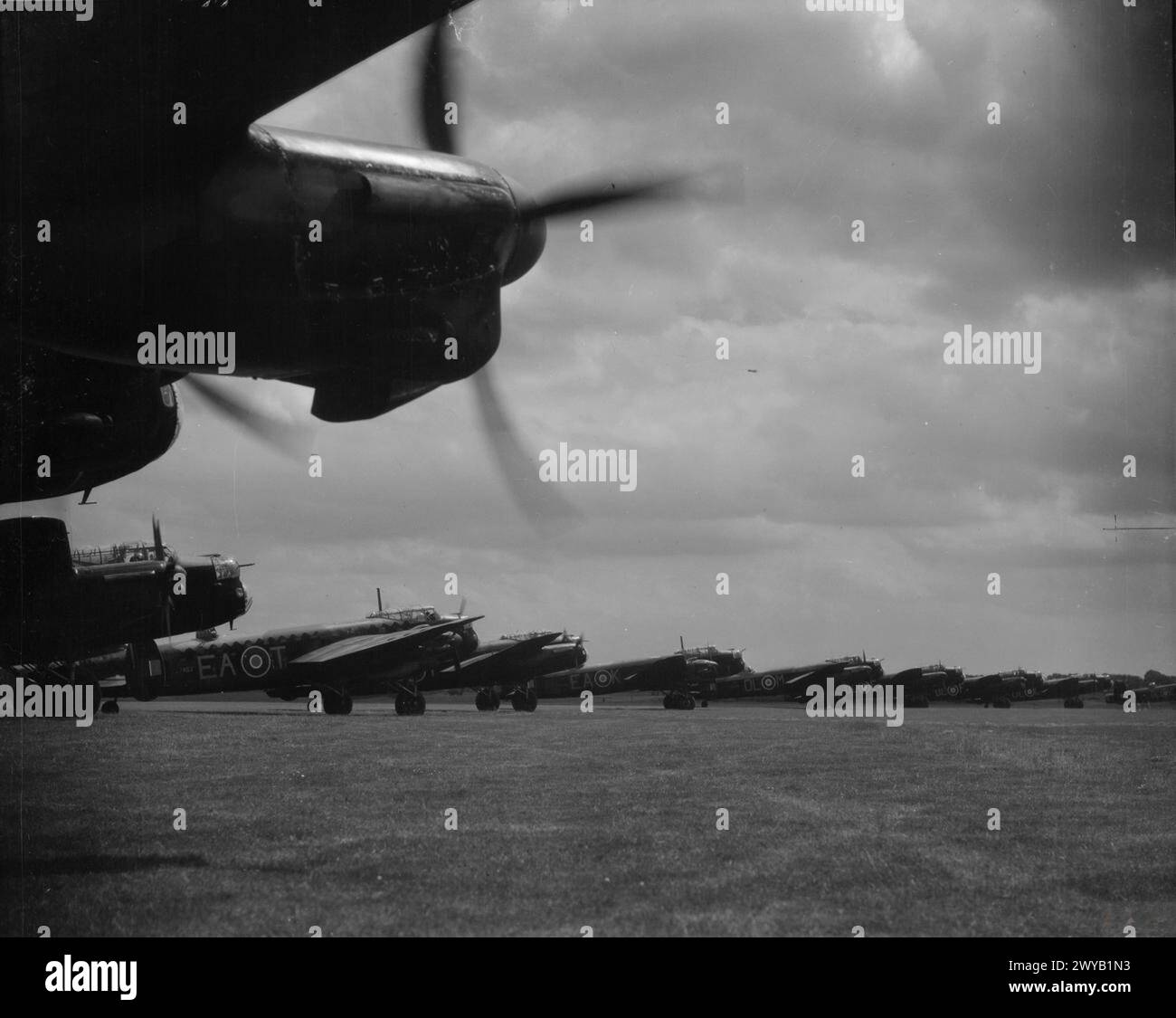 Avro Manchesters of No. 49 Squadron RAF and Avro Lancasters of No. 83 ...