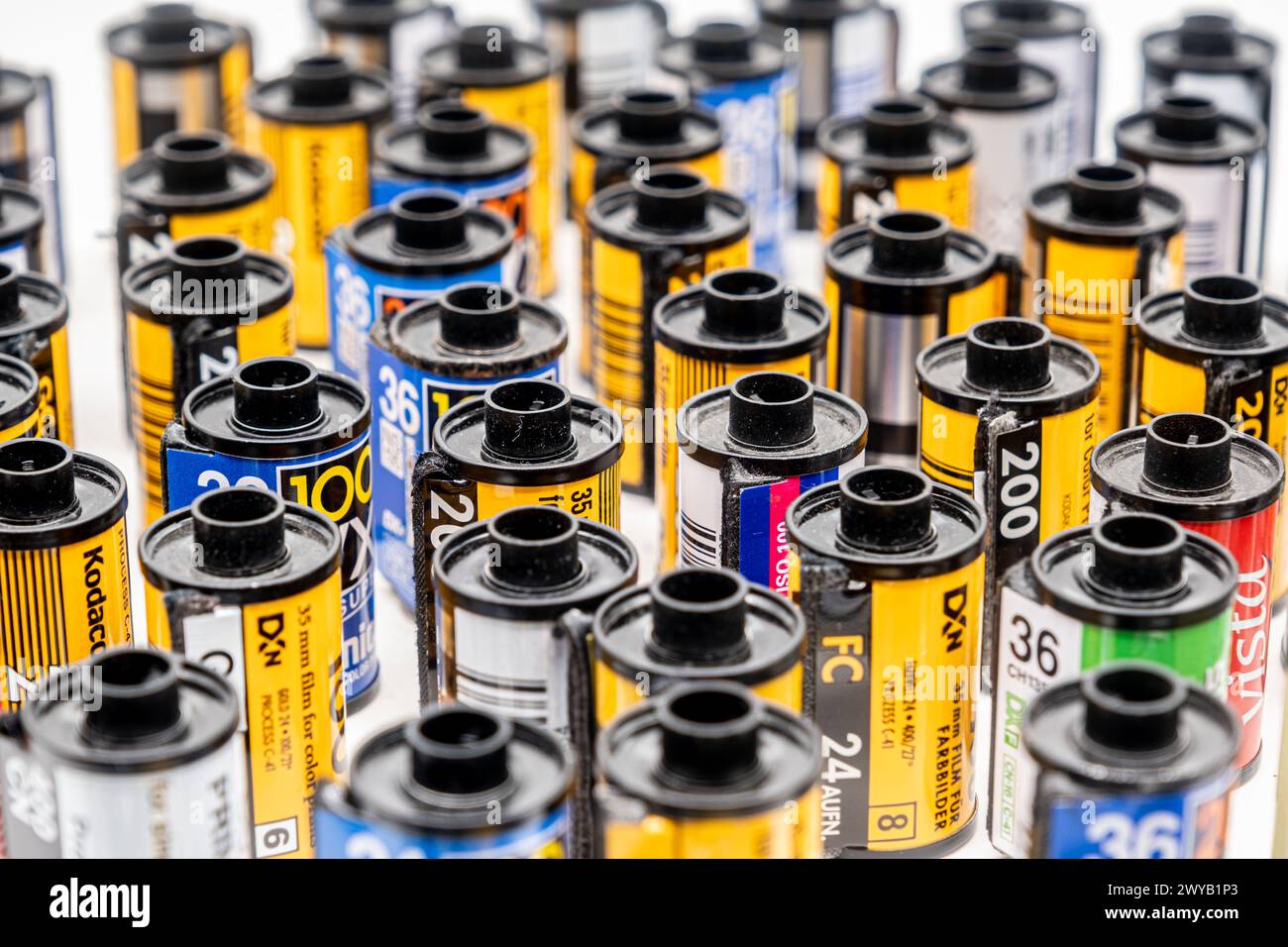 Sibiu, Romania - April 04, 2024. Empty 35mm film canisters from ...