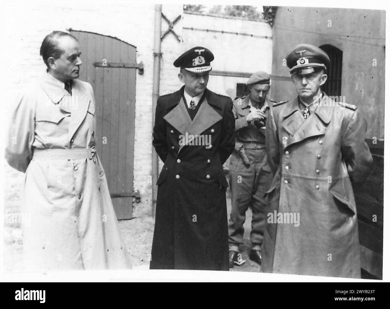 Dr. Speer, Admiral Doenitz, and Colonel General Jodl after their arrest ...