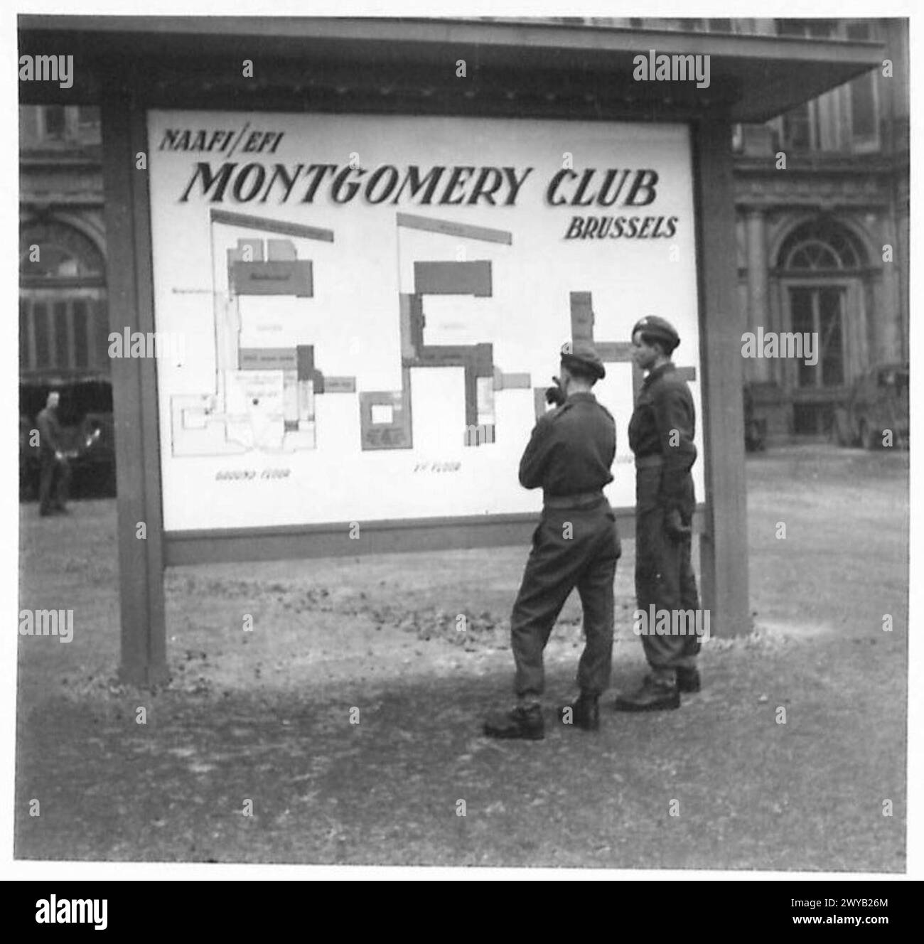 The layout of the Montgomery Super-Club in Brussels is shown, including ...