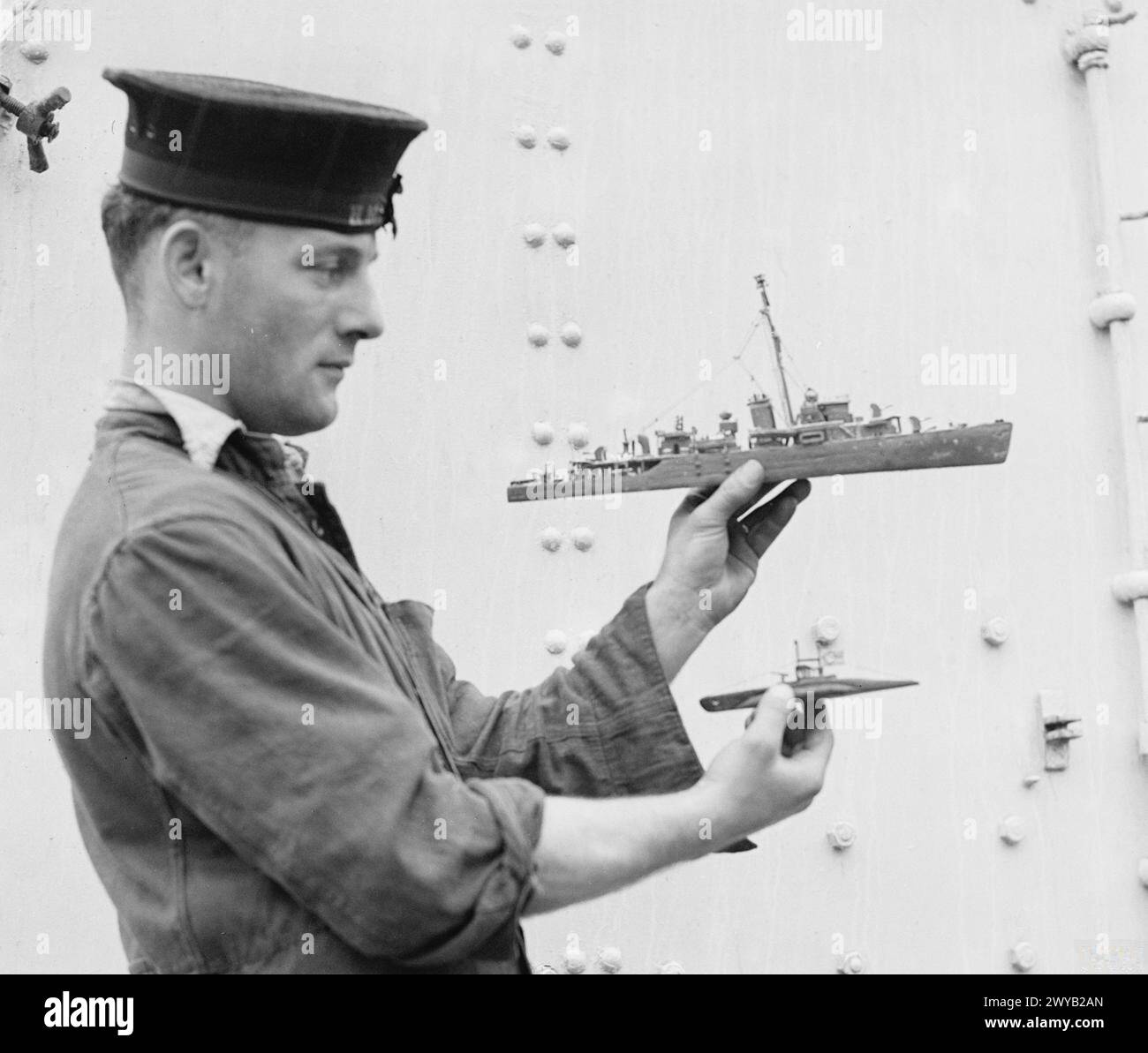 On 18 May 1942 aboard HMS Stork, Able Seaman Evans crafted a miniature ...