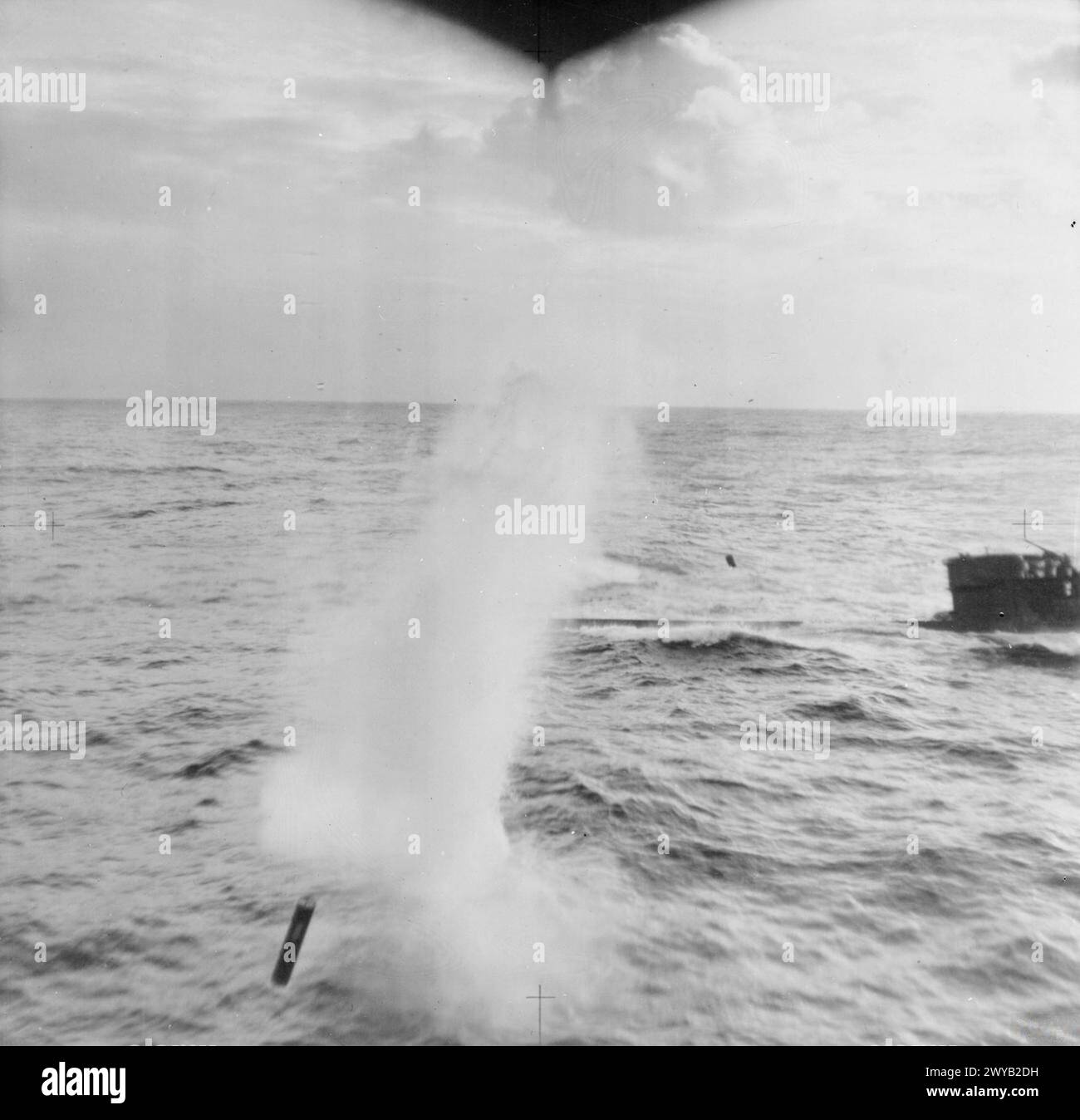 A Canso Catalina of No. 162 Squadron RCAF attacks U-342 southwest of ...