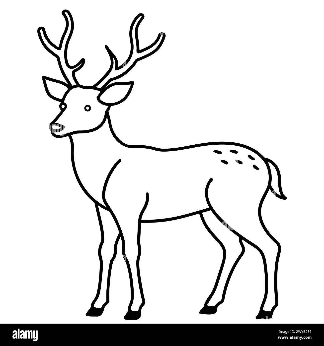DEER LINE ART DESIGN Stock Vector Image & Art - Alamy