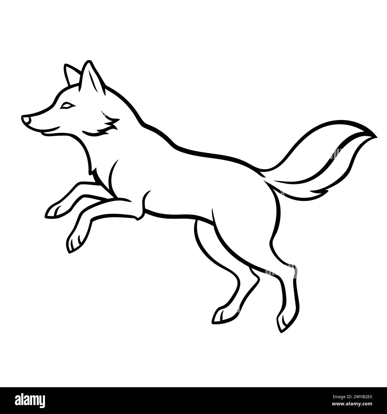 WOLF LINE ART DESIGN Stock Vector Image & Art - Alamy